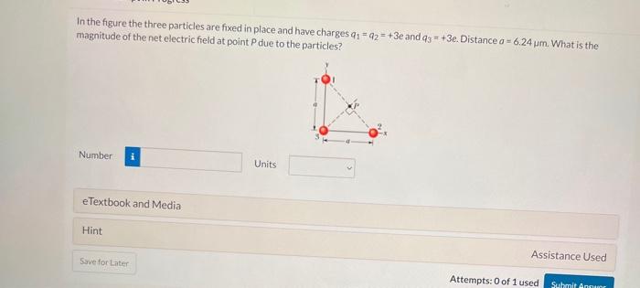 Solved In the figure the three particles are fixed in place | Chegg.com
