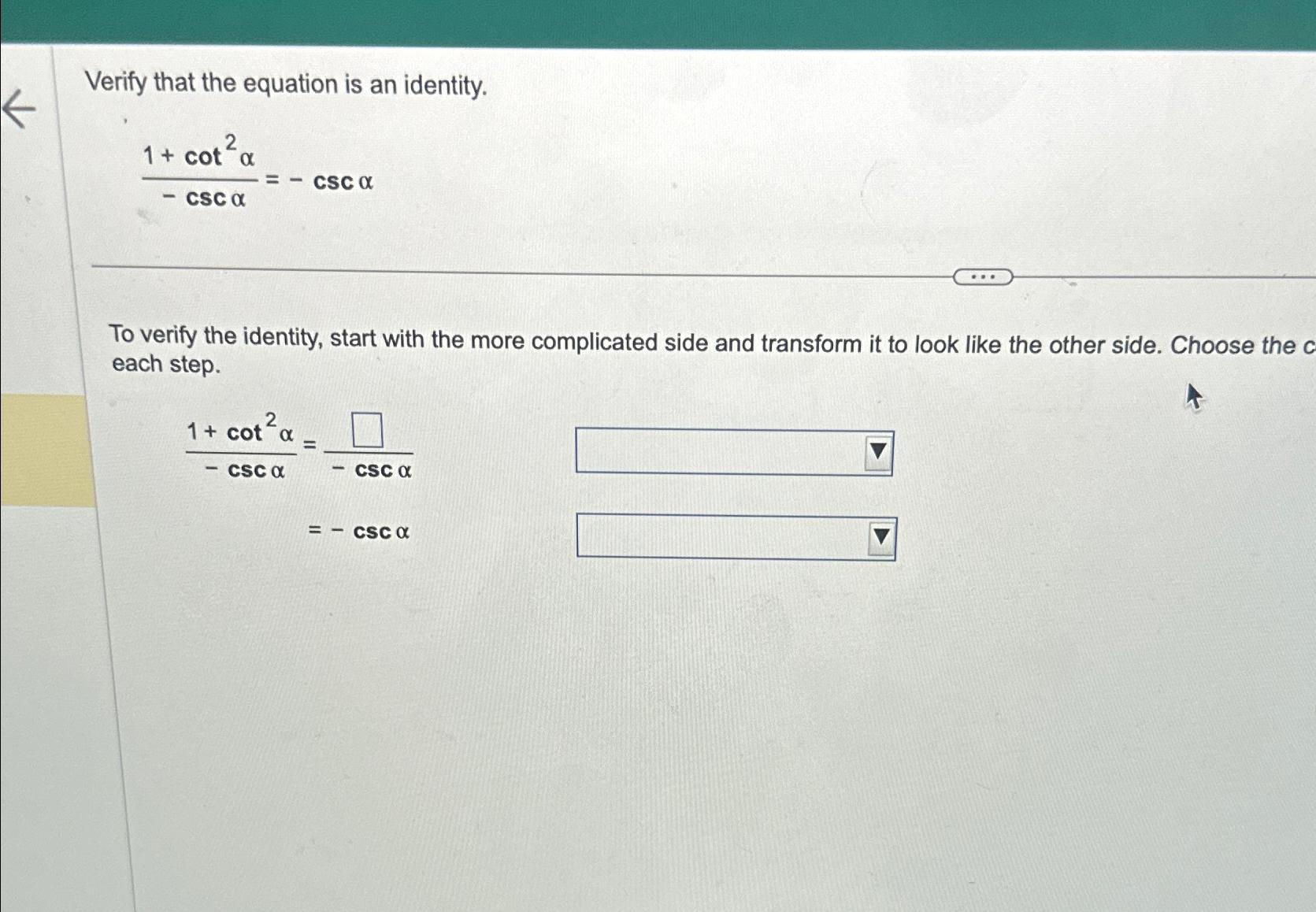 Solved Verify that the equation is an | Chegg.com