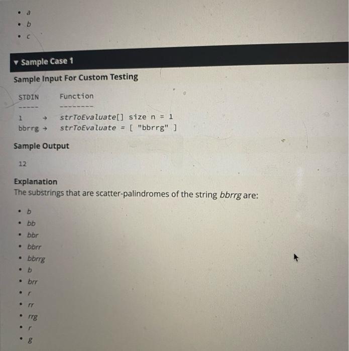 Solved 3. Scatter-Palindrome A palindrome is a string which | Chegg.com
