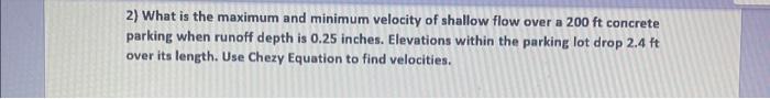 Solved 2) What is the maximum and minimum velocity of | Chegg.com