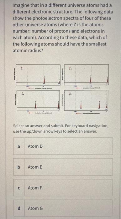 Solved Imagine that in a different universe atoms had a | Chegg.com
