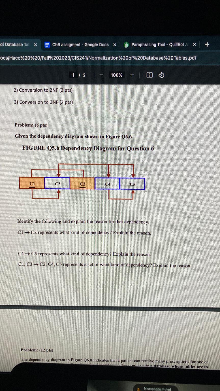 Solved Conversion to 2NF (2 ﻿pts)Conversion to )Problem: (6 | Chegg.com