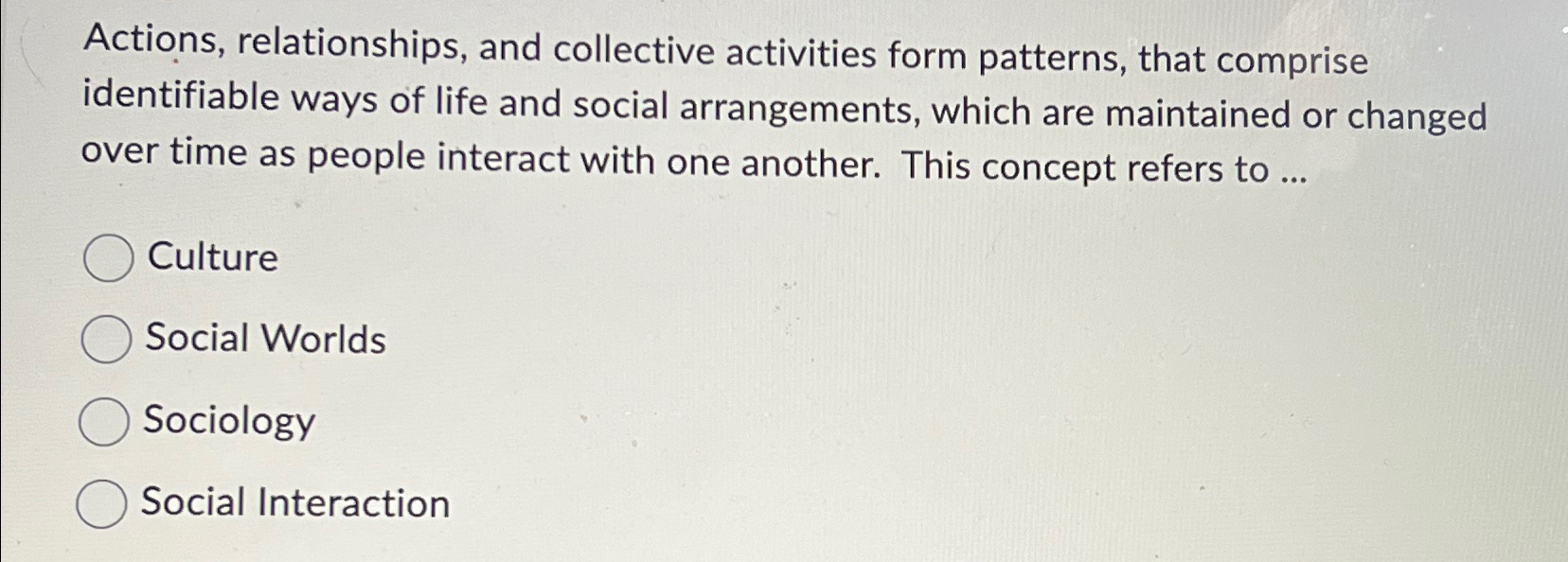 Solved Actions, relationships, and collective activities | Chegg.com