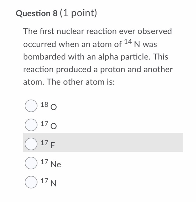 Solved Question 1 (1 point) During a beta (+) decay: O a | Chegg.com