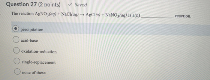 Solved Use the following choices to classify each reaction | Chegg.com