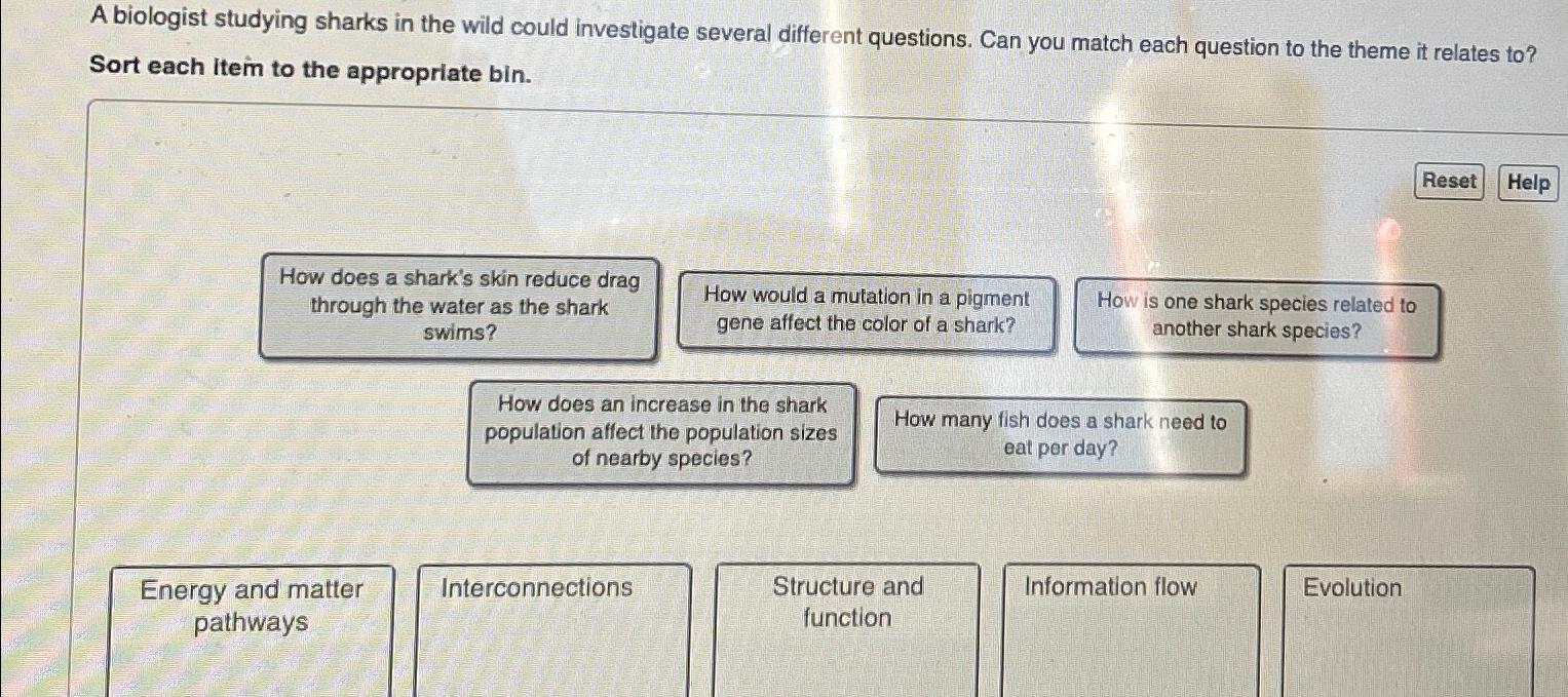 Solved A biologist studying sharks in the wild could | Chegg.com