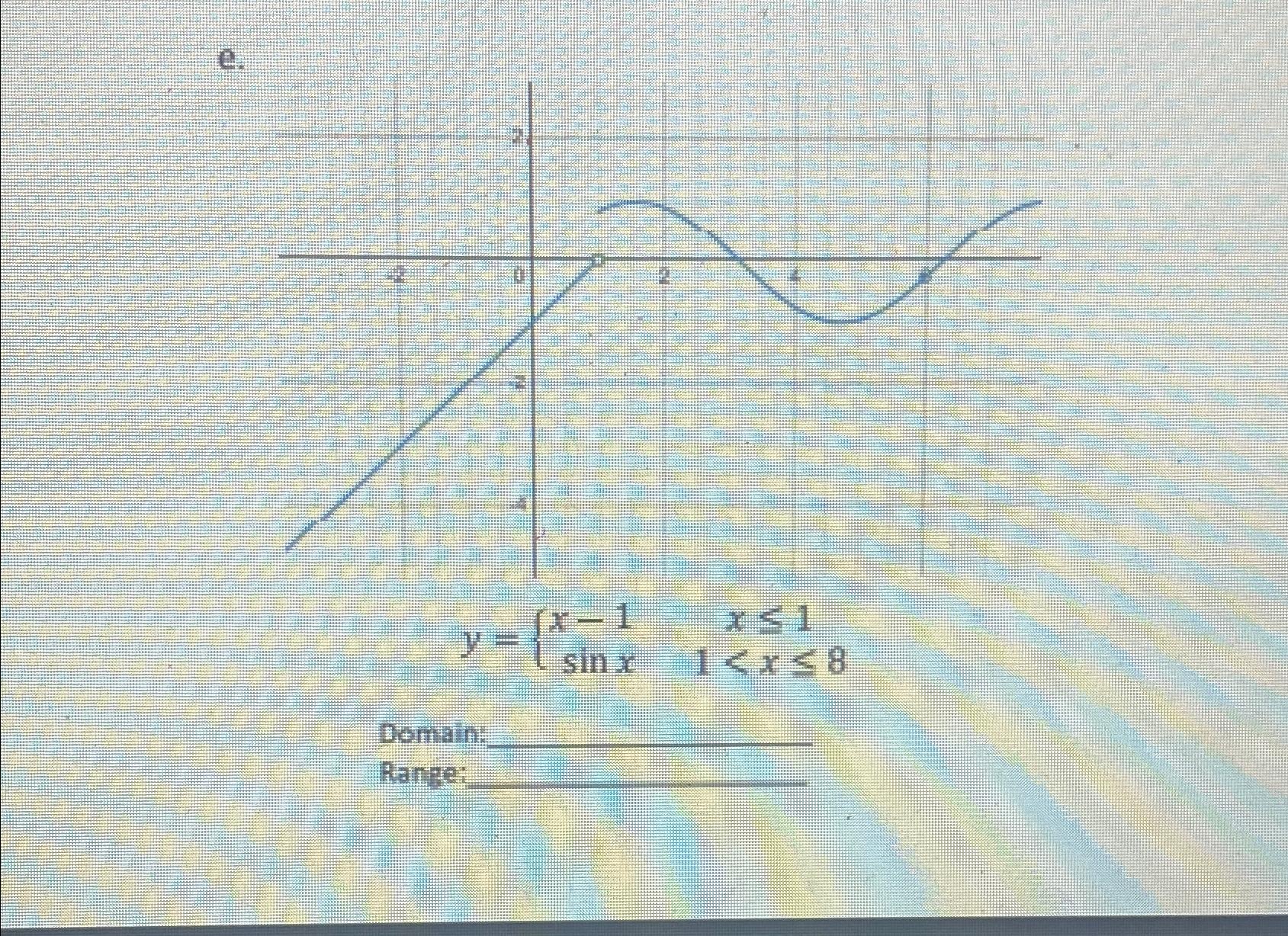 Solved e.Domain:Range: | Chegg.com