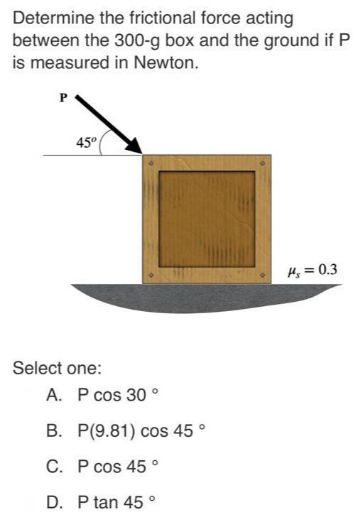 Determine the frictional force acting between the | Chegg.com