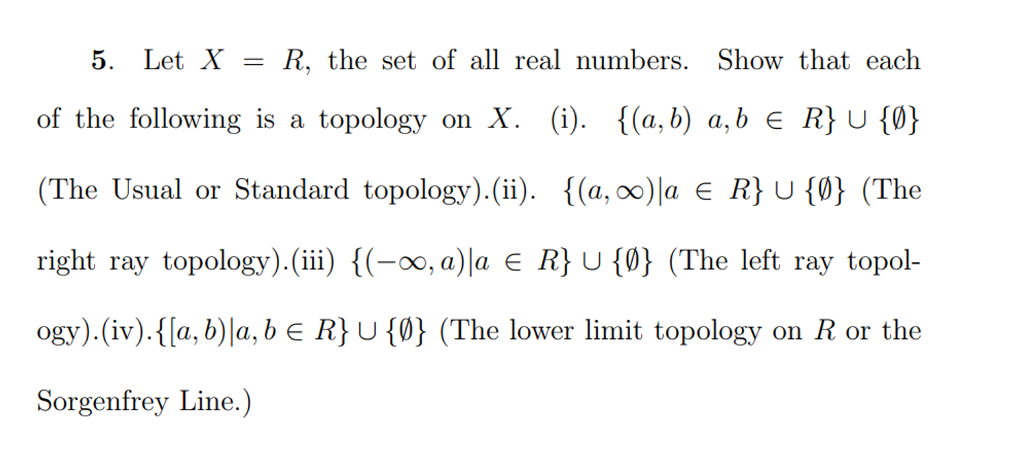 Solved Let x=R, ﻿the set of all real numbers. Show that | Chegg.com