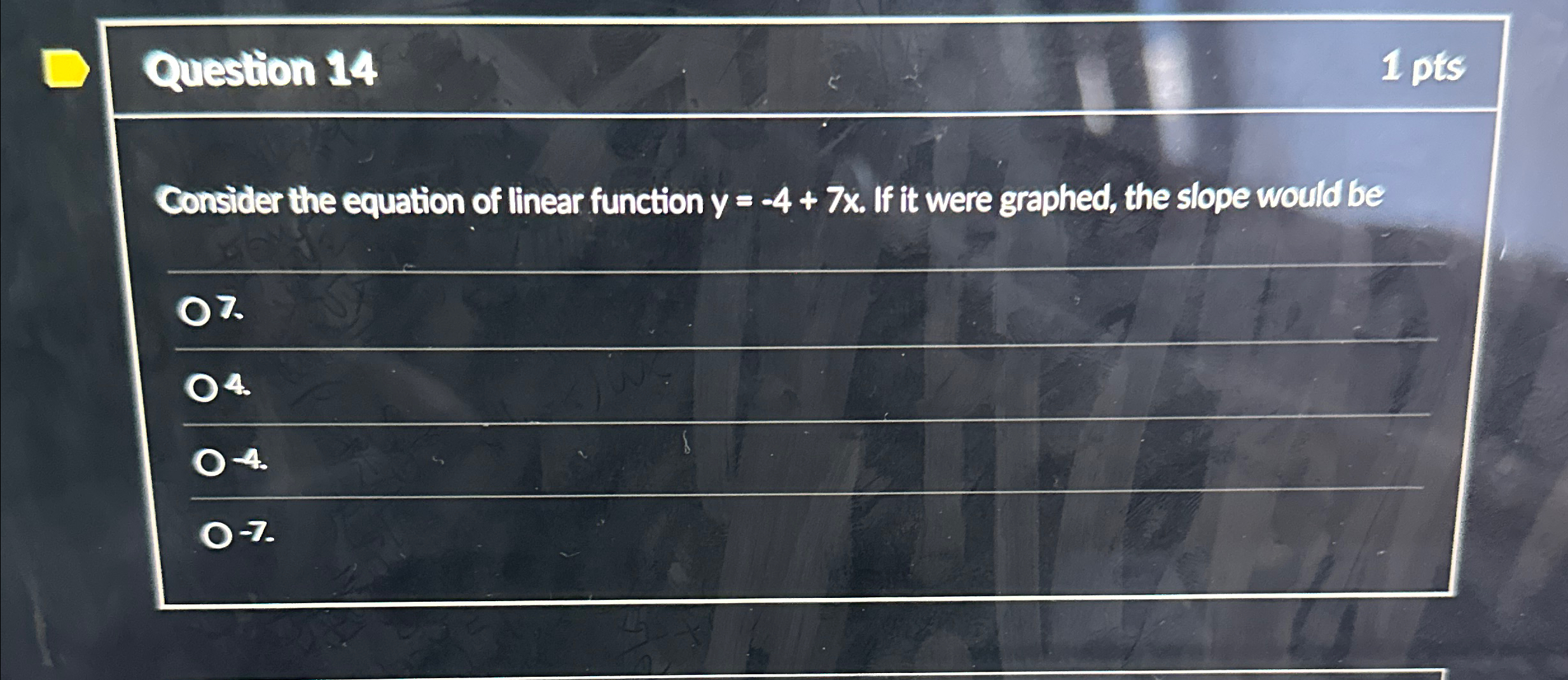 Solved Question 141 ﻿ptsConsider the equation of linear | Chegg.com