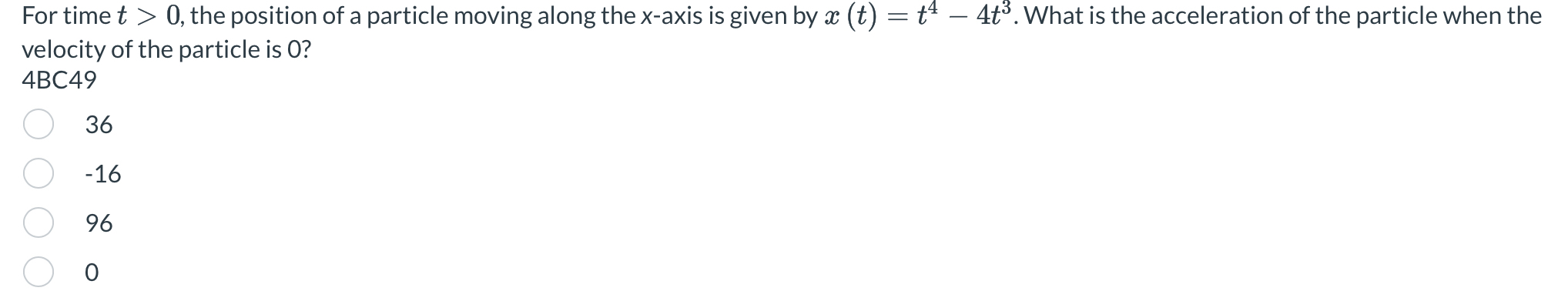 Solved For time t>0, ﻿the position of a particle moving | Chegg.com