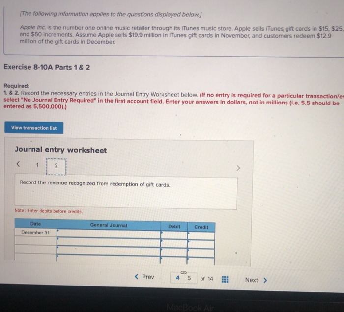 Solved Exercise 8-10A Analyze and record deferred revenues | Chegg.com