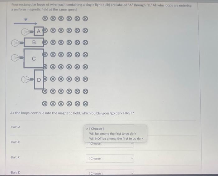 Solved Four rectangular loops of wire (each contalning a | Chegg.com