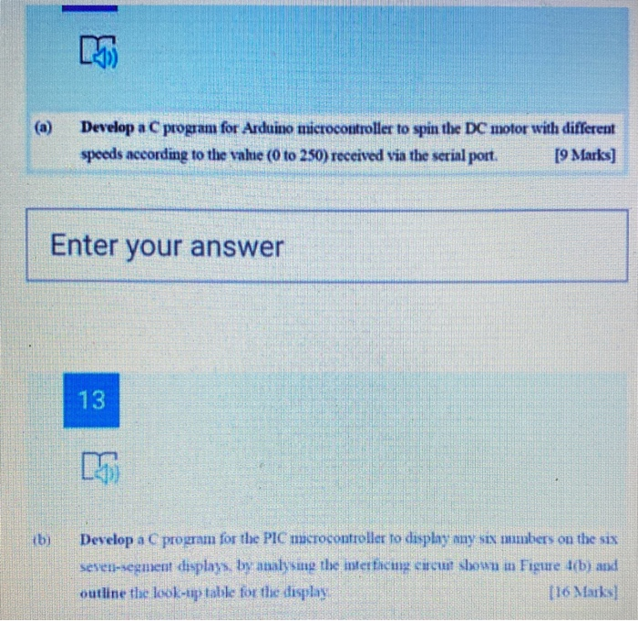 Solved CAT (a) Develop a C program for Arduino | Chegg.com