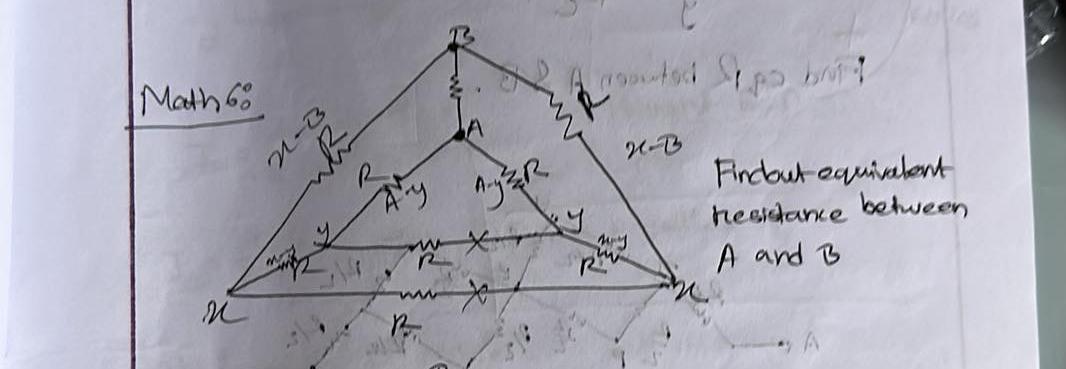 Findout equivalent residance between A and B | Chegg.com