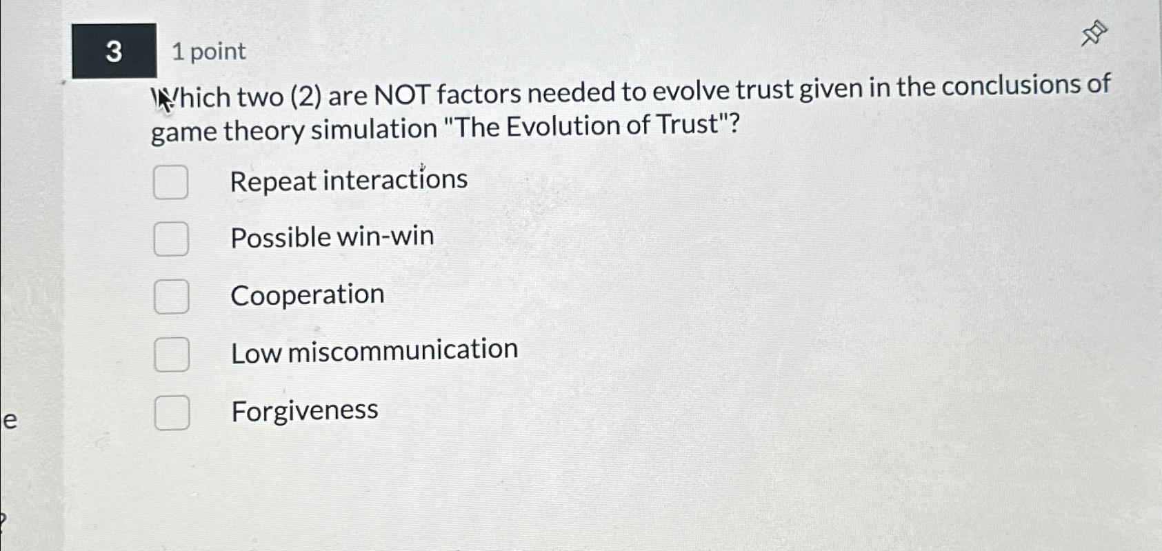 Solved 31 ﻿pointWhich two (2) ﻿are NOT factors needed to | Chegg.com