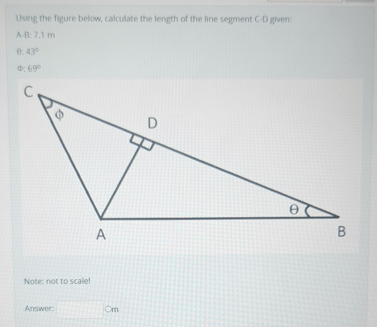 Solved Using the figure below, calculate the length of the | Chegg.com