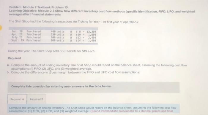 Solved Problem: Module 2 Textbook Problem 10 Learning | Chegg.com