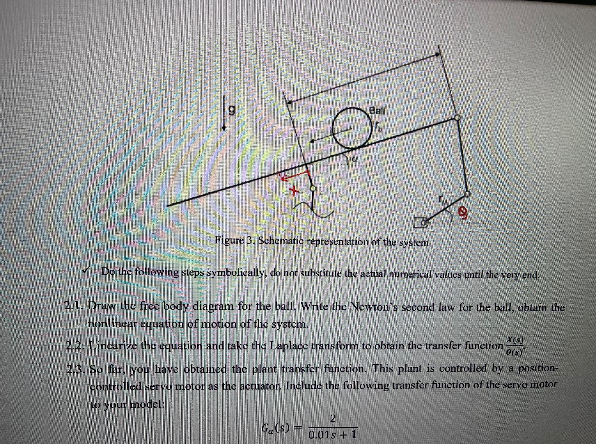 Figure 3. ﻿Schematic representation of the system | Chegg.com