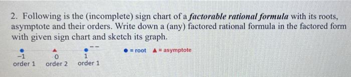 Solved 2. Following is the incomplete) sign chart of a | Chegg.com