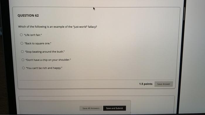 Solved which of the following is an example of the | Chegg.com
