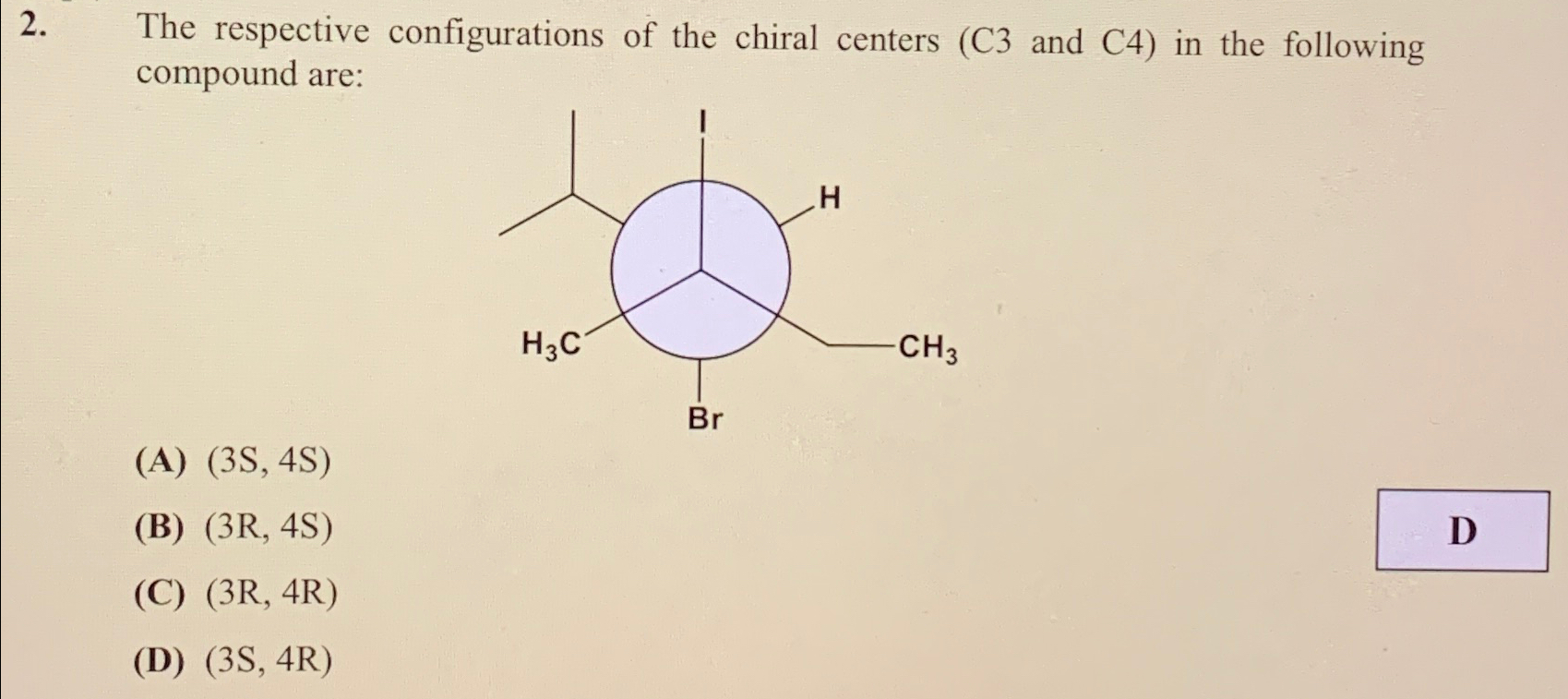 Solved The respective configurations of the chiral centers | Chegg.com
