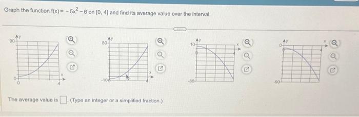 Solved Graph the function f(x)=−5x2−6 on [0,4] and find its | Chegg.com