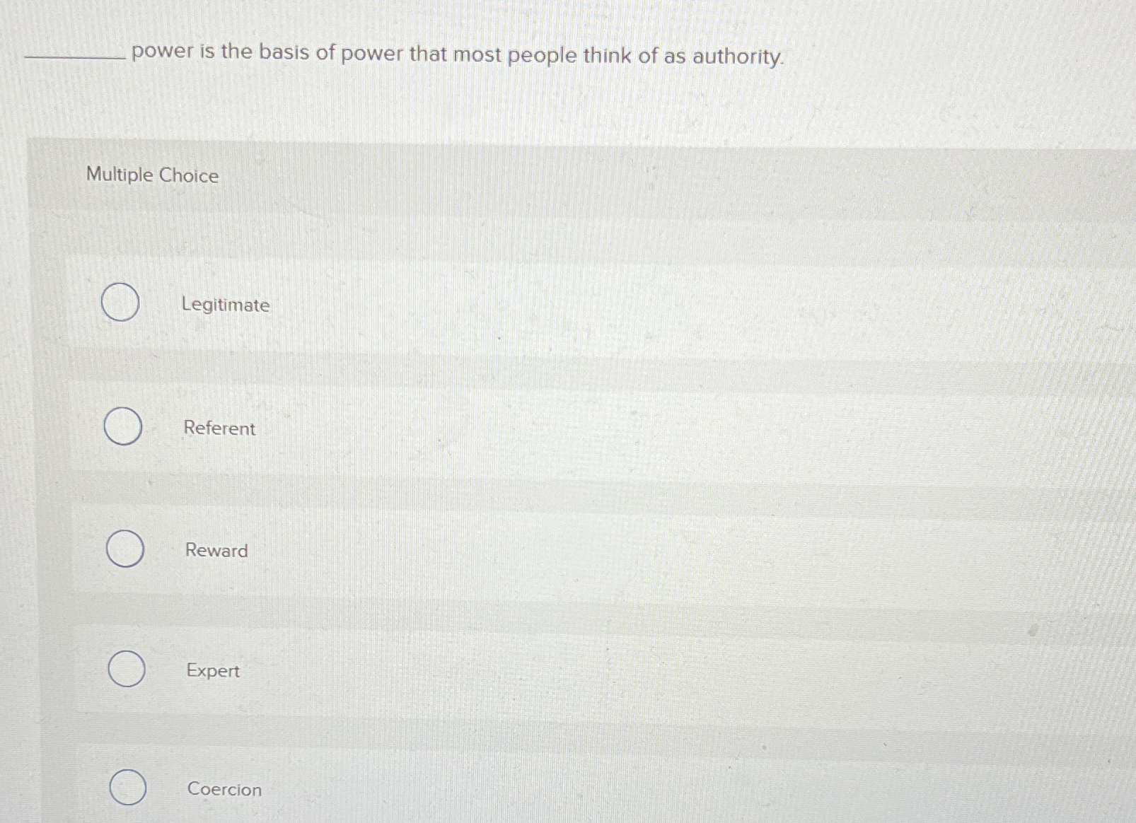 Solved power is the basis of power that most people think of | Chegg.com