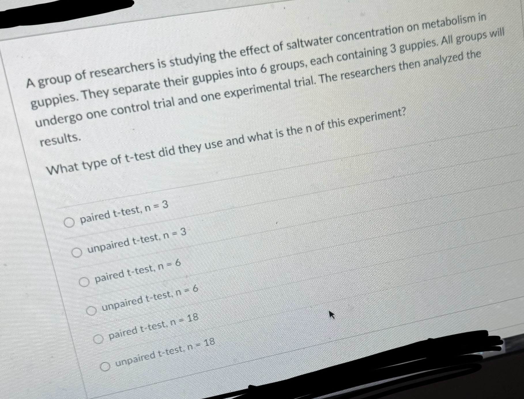 Solved A group of researchers is studying the effect of | Chegg.com