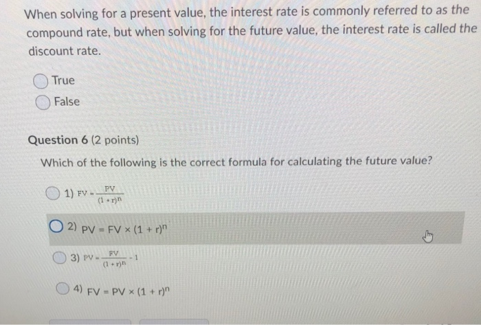 Solved When solving for a present value, the interest rate | Chegg.com
