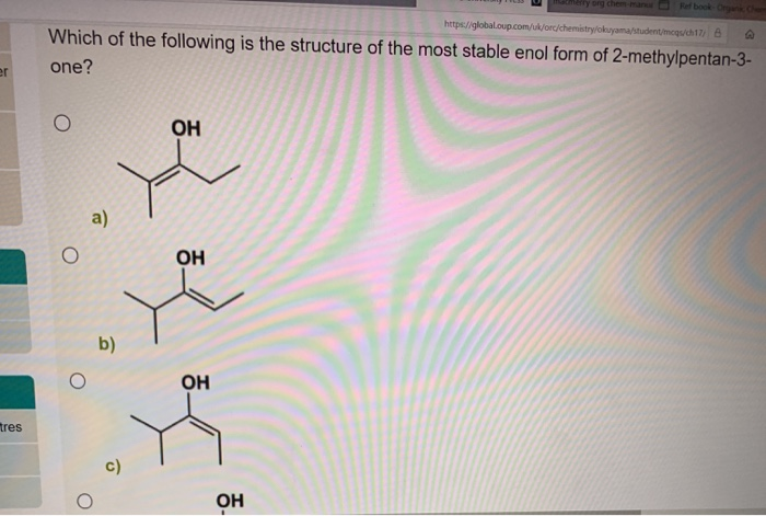 Solved org chem-manu Ref book Orgak Ch | Chegg.com