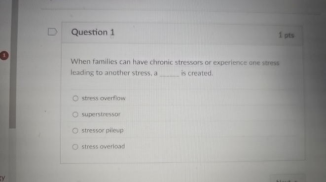 Solved Question 11 ﻿ptsWhen families can have chronic | Chegg.com