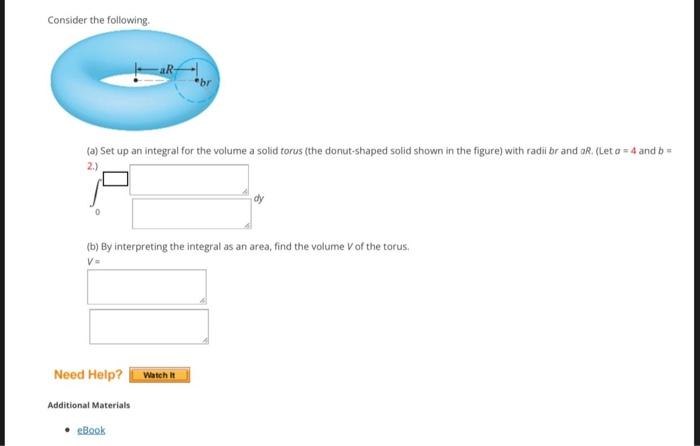Solved Consider the following (a) Set up an integral for the | Chegg.com