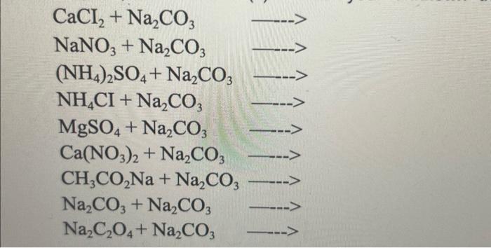 Solved use the solubility rules to figure out the | Chegg.com