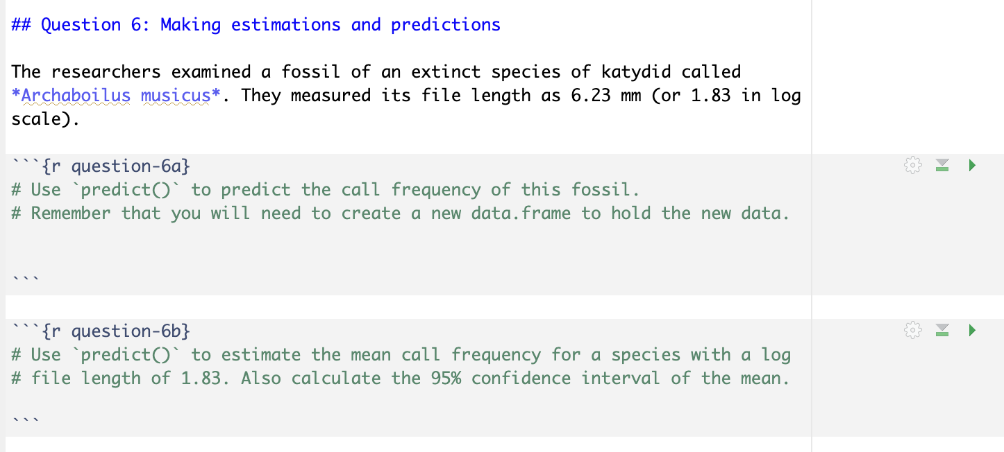 Solved \#\# Question 6: Making estimations and predictions | Chegg.com