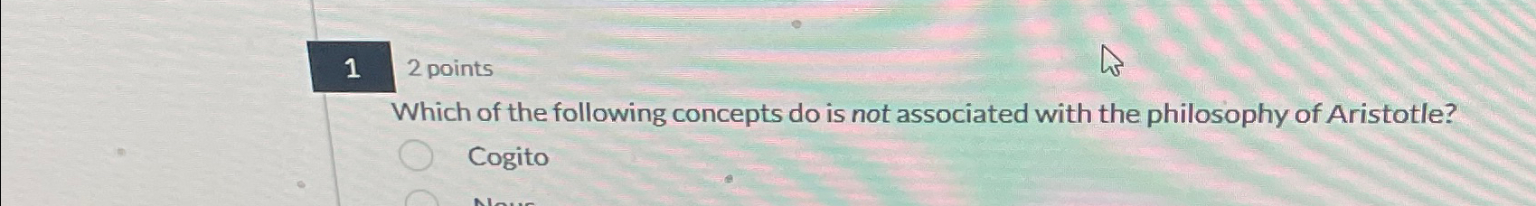 Solved 12 ﻿pointsWhich of the following concepts do is not | Chegg.com