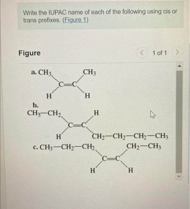 Solved write the IUPAC name of each of the following using | Chegg.com