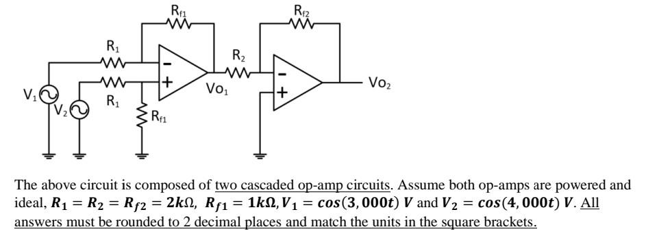 Solved The Above Circuit Is Composed Of Two Casc