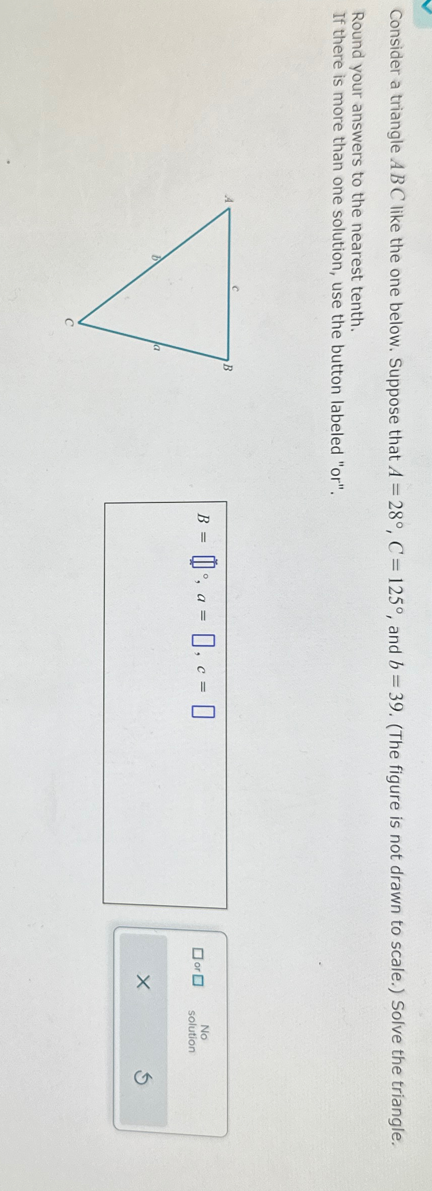 Solved Consider a triangle ABC like the one below. Suppose | Chegg.com