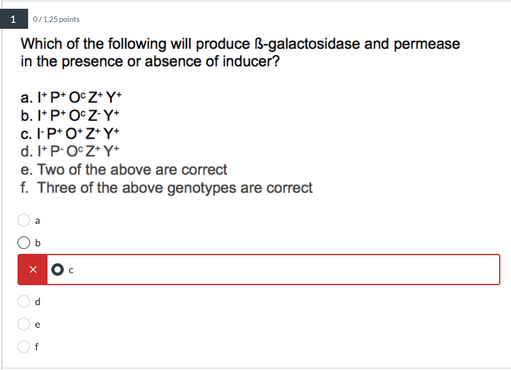Solved Which of the following will produce β-galactosidase | Chegg.com