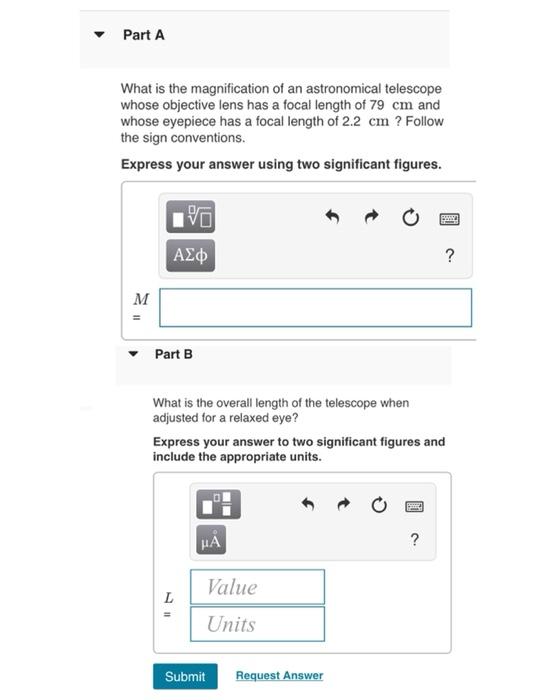 Solved What Is The Magnification Of An Astronomical