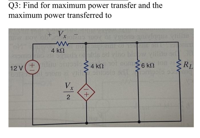 Solved find the maximum power transfer and the maximum power | Chegg.com