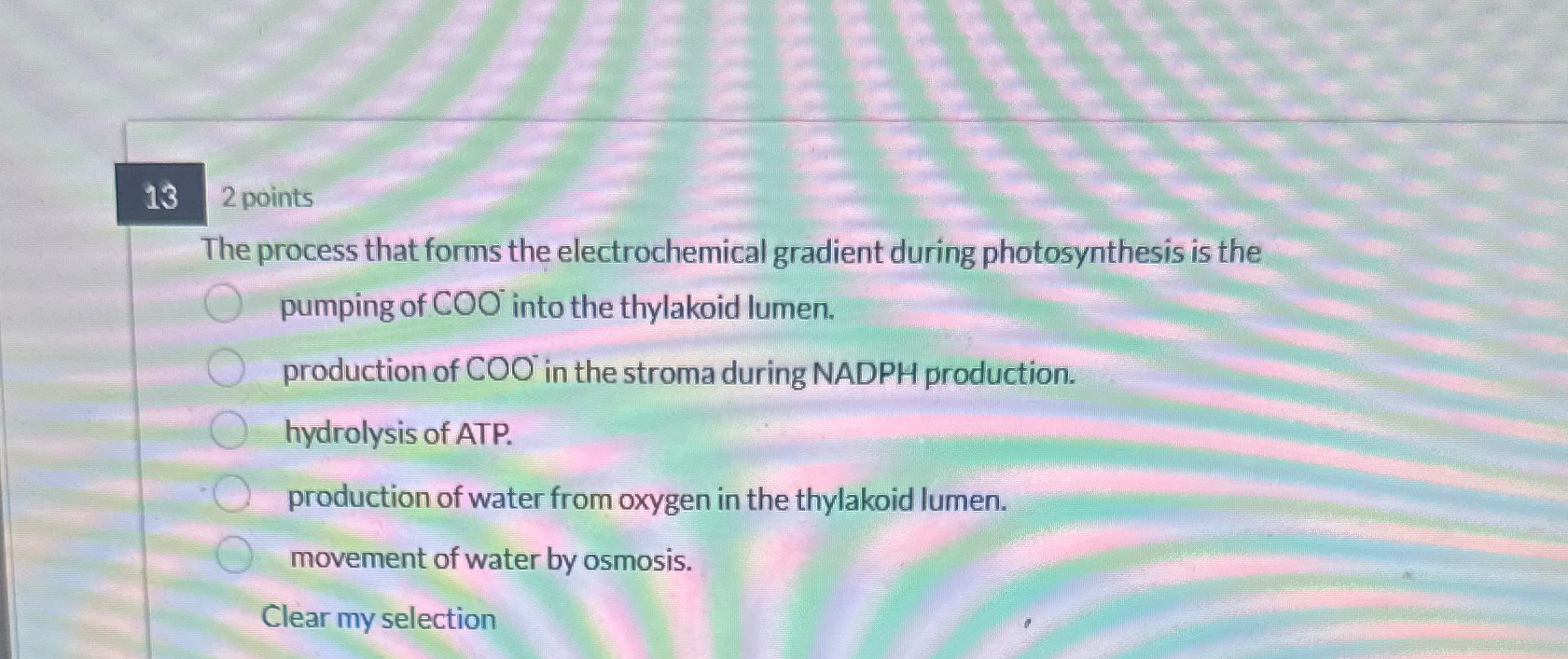 Solved 132 ﻿pointsThe process that forms the electrochemical | Chegg.com