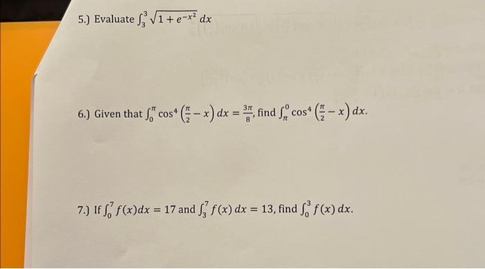 Solved 5,6,7 please and thanks! | Chegg.com