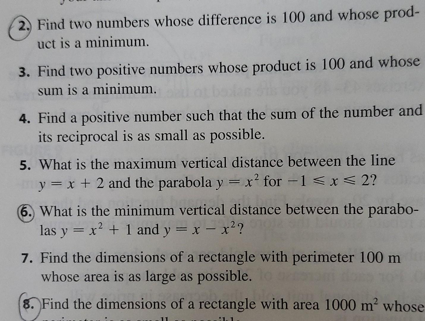 Solved 2. Find two numbers whose difference is 100 and whose | Chegg.com