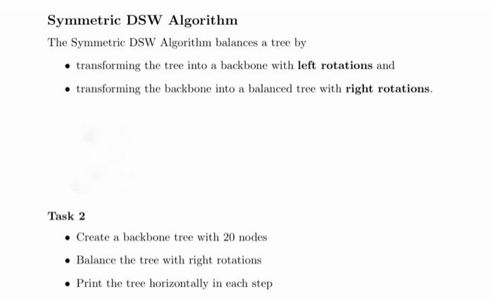 Solved Symmetric Dsw Algorithm The Symmetric Dsw Algorithm