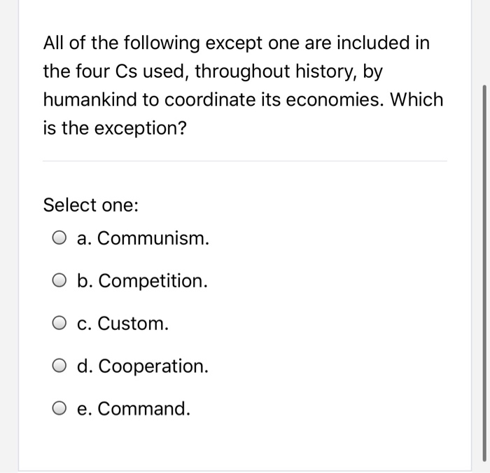 Solved All of the following except one are included in the | Chegg.com