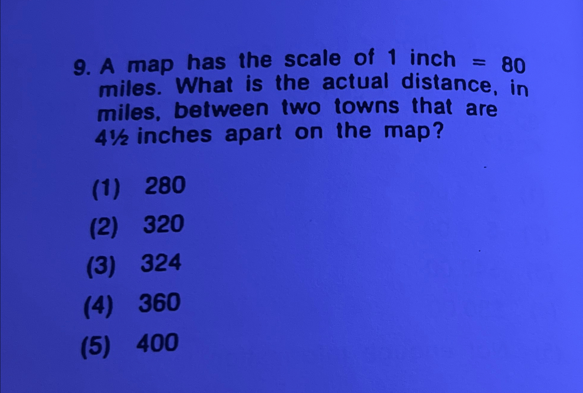 Solved A map has the scale of 1 ﻿inch =80 ﻿miles. What is | Chegg.com