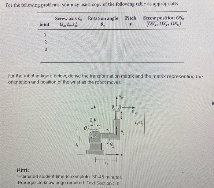 Solved For the following problems, you may use a copy of the | Chegg.com