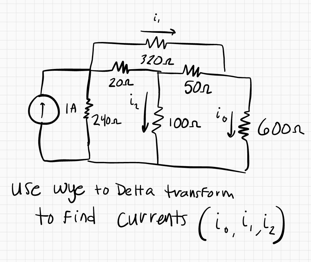 Solved Use wye to Delta transform to find currents | Chegg.com